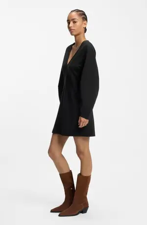 Hugo Boss Dalerina Shaped Long Sleeve Minidress