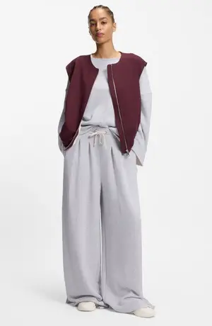 Hugo Boss Enely Raw Edge Cotton Blend Sweatshirt