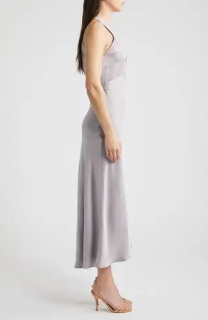 Hugo Boss Crinkle Satin Maxi Dress