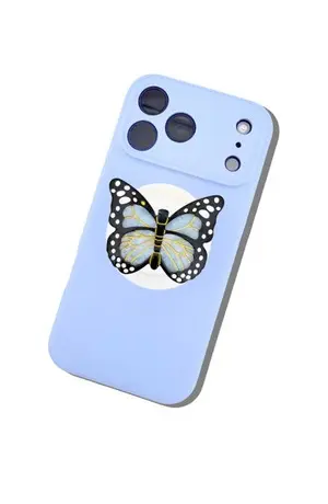 SOLAR ECLIPSE Hand Painted Monarch Butterfly Phone Grip
