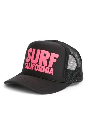 FRIDAY FEELIN’ Surf California Trucker Hat - Black