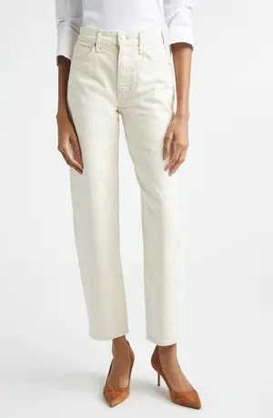 Veronica Beard Harley Arc Leg Jeans - Ecru