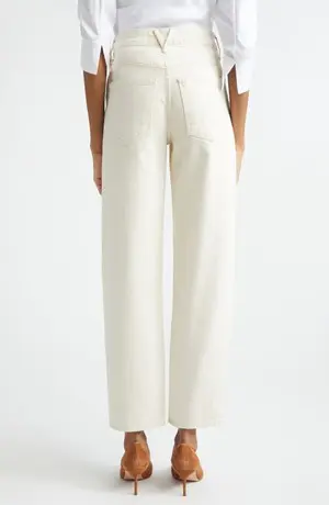 Veronica Beard Harley Arc Leg Jeans - Ecru