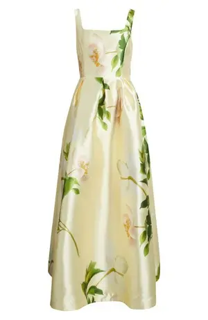 Julia Jordan Floral Mikado Fit & Flare Gown