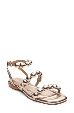 Ash Pompom Detail Sandal - Mekong Gold