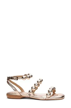 Ash Pompom Detail Sandal - Mekong Gold