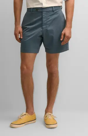Brooks Brothers The Friday 7" Flat Front Chino Shorts - Indian Teal