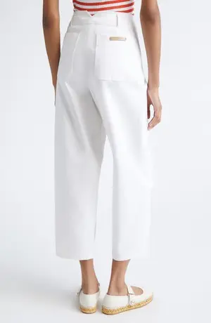 Max Mara Cotton Stretch-twill Cargo Ankle Pants