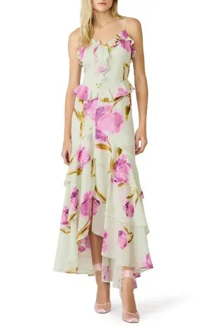 Steve Madden Ciara Floral Print Ruffle Dress - English Rose