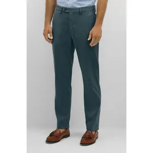 Brooks Brothers The Friday Regular Flat Front Straight Leg Cotton Chinos - Indian Teal