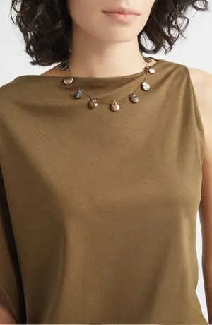 ISSHI Desnuda Freshwater Pearl Station Necklace - Space