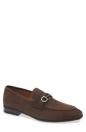 FERRAGAMO Balty Double Gancio Bit Loafer - Bark Moro Biscotto
