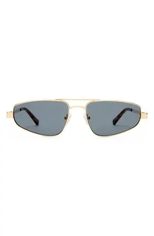Le Specs Treausure 59mm Oval Sunglasses - Gold/smoke Mono