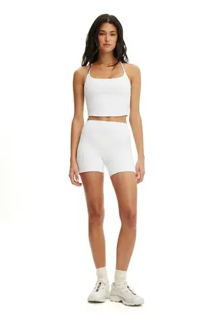 BODY Active Ultra Soft Cropped Twist Back Tank - White