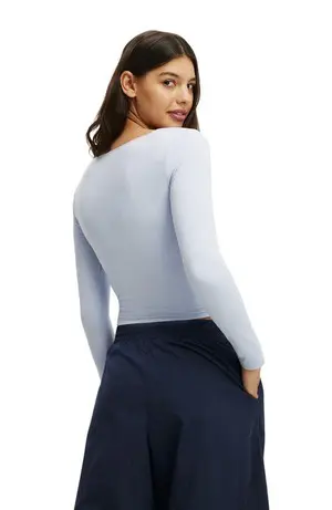 Cotton:on Active Ultra Soft Scoop Neck Long Sleeve - Violet Blue