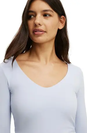 Cotton:on Active Ultra Soft Scoop Neck Long Sleeve - Violet Blue