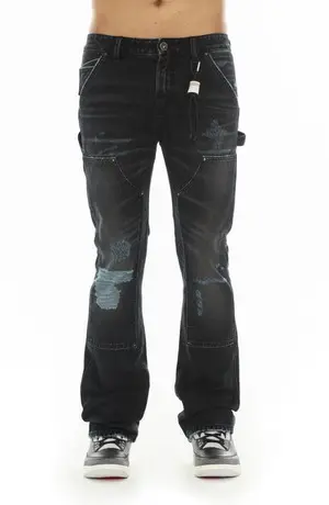 CULT OF INDIVIDUALITY Lenny Carpenter Bootcut Jeans - Vintage Black