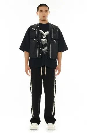 CULT OF INDIVIDUALITY Baggy Cotton Track Pants