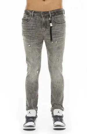 CULT OF INDIVIDUALITY Punk 601 Ripped Super Skinny Jeans - Zephyr