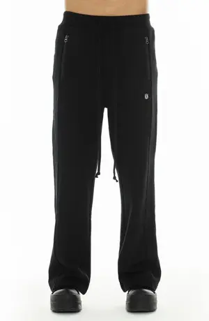 CULT OF INDIVIDUALITY Oversize Cotton Sweatpants - Black