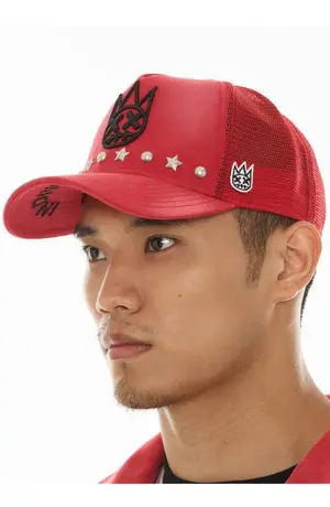CULT OF INDIVIDUALITY Shimuchan Logo Studded Trucker Hat