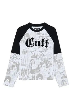 CULT OF INDIVIDUALITY Layered Long Sleeve Raglan T-shirt