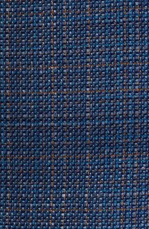 Emporio Armani Slub Mélange Wool & Silk Blend Sport Coat - Blue