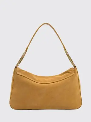 TWINSET Liliane Suede Shoulder Bag - Mustard