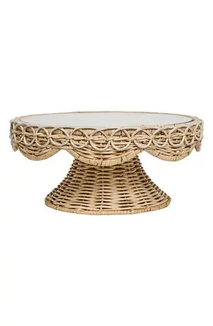JULISKA Provence Rattan Cake Stand - Whitewash
