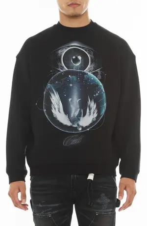 CULT OF INDIVIDUALITY Cotton Fleece Graphic Sweatshirt