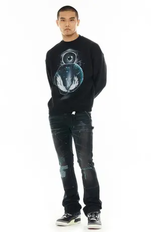 CULT OF INDIVIDUALITY Cotton Fleece Graphic Sweatshirt