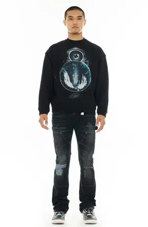 CULT OF INDIVIDUALITY Cotton Fleece Graphic Sweatshirt