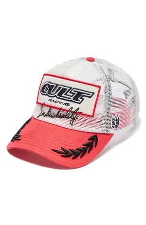 CULT OF INDIVIDUALITY Racing Logo Trucker Cap - Winter White