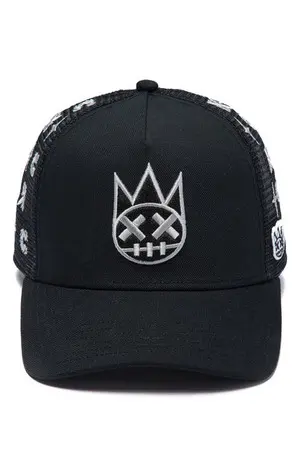 CULT OF INDIVIDUALITY Shimuchan Logo Embroidered Trucker Hat - Black