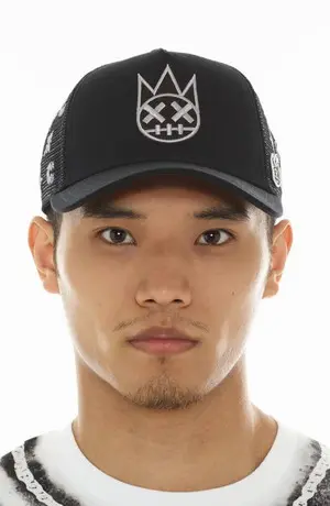 CULT OF INDIVIDUALITY Shimuchan Logo Embroidered Trucker Hat - Black