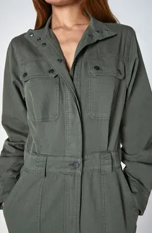 UNPUBLISHED Janna Long Sleeve Cotton Utility Jumpsuit