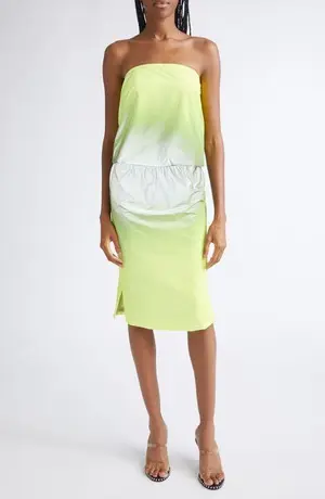 Alexander Wang Gradient Reflective Strapless Bubble Top