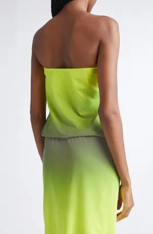 Alexander Wang Gradient Reflective Strapless Bubble Top