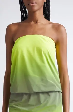 Alexander Wang Gradient Reflective Strapless Bubble Top