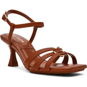 Anne Klein Jazlyn Ankle Strap Sandal Cognac Pu