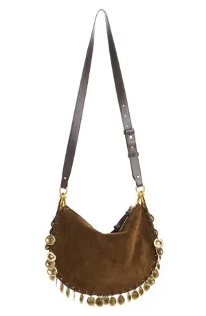 Isabel Marant Oskan Soft Medallion Suede Shoulder Bag