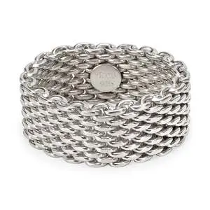 Tiffany & Co. Sterling Silver Somerset Mesh Ring - Sterling_silver