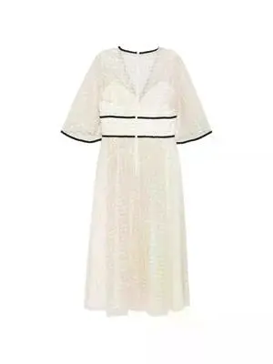Elie Saab Embellished V-neck Dress