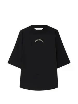 Palm Angels Curved Hem T-shirts For Women