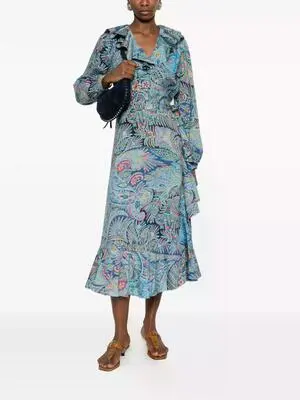 Etro Ruffled Floral Shirt - Blue