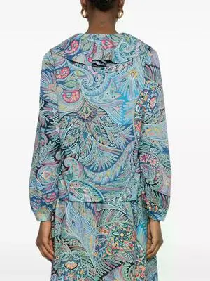 Etro Ruffled Floral Shirt - Blue