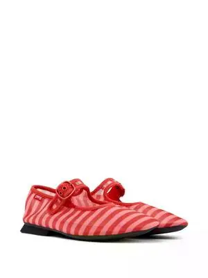 Camper Casi Myra Striped Ballet Flats - Red