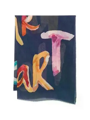 Faliero Sarti Open Up Printed Scarf - Blue
