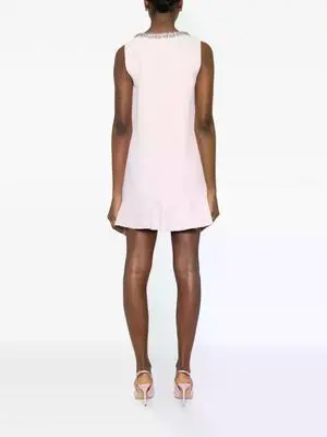 SELF-PORTRAIT Ruffled Bow Crepe Mini Dress