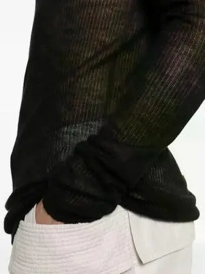 Rick Owens Ribbed Crew-neck Sweater - Black